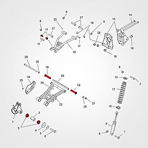 RANSOTO Sportsman Suspension A-Arm Bushing Kit & Control Bushing Compatible with Polaris Sportsman 335 400 450 500 570 800 Replaces 5436973 5438902 5439270