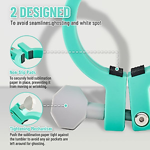 2 Pcs Tumbler Clamps with Wing Nut Tightening Mechanism,Tumbler Sublimation Tool Sublimation Tumbler Pinch Tool Tumbler Grip Tool for Sublimation Tumblers 20oz 15oz