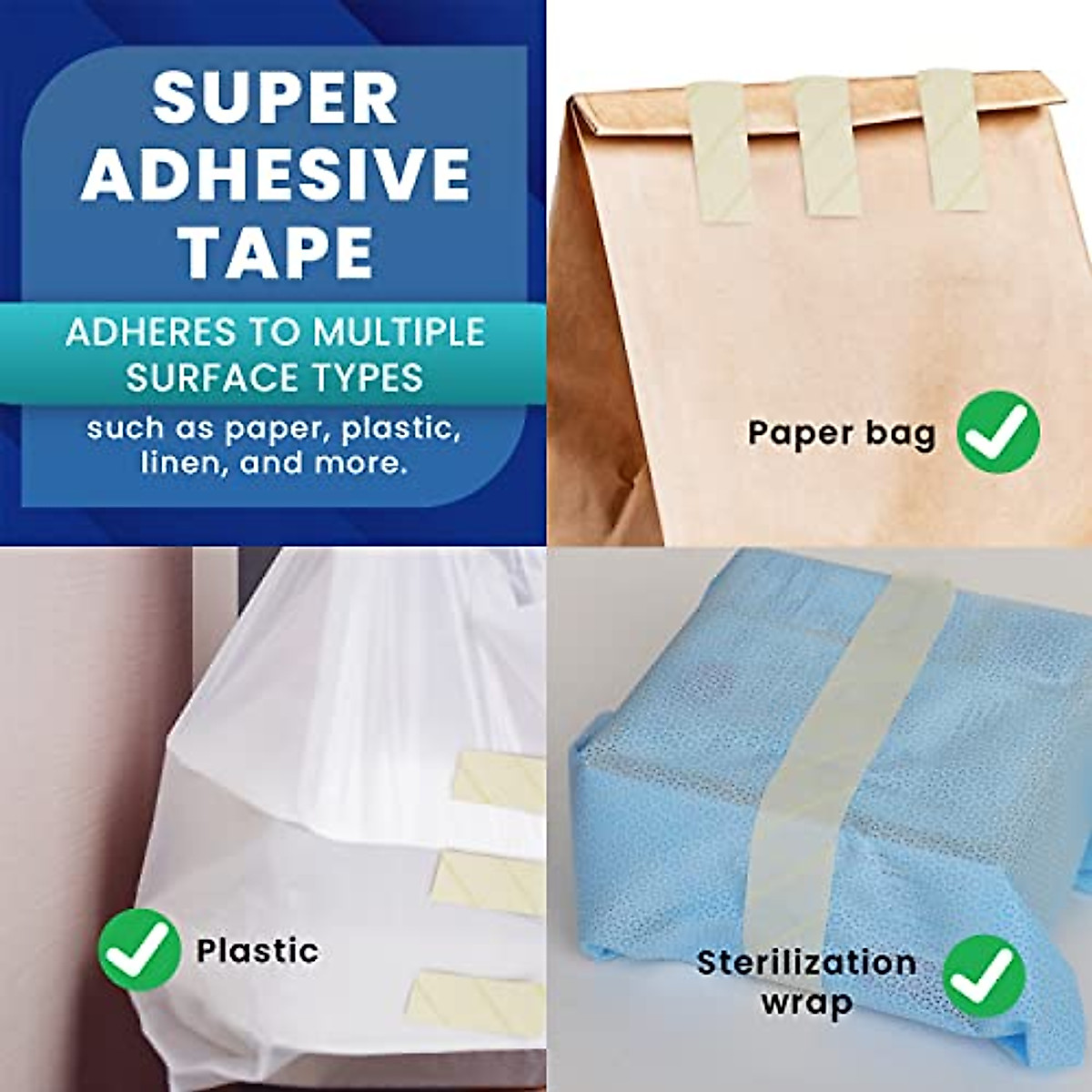 60 Yd. Roll of Autoclave Tape 1/2" – Indicates Sterilization for Dental Tools, Surgical Instruments, & Tattoo Accessories – Heat Tape for Chemical, Dry Heat, & Autoclave Sterilizers by Alpine Dental
