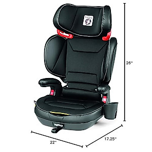 Peg Perego Viaggio Shuttle Plus 120 - Booster Car Seat - for Children from 40 to 120 lbs - Made in Italy - Licorice (Black)