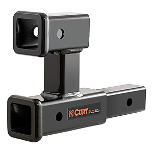 CURT 45792 Dual Receiver Trailer Hitch Ball Mount, 2-Inch, 3,500 lbs