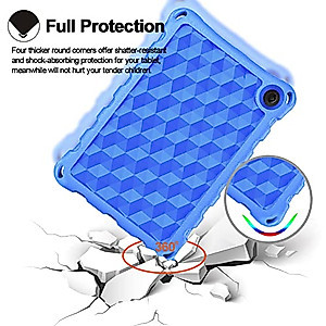 All-New Fire 7 Tablet Case, 7” 12th Generation (2022 Release),Fire 7 Tablet Case for Kids,ANTIKE Light Weight Anti-Slip Shock-Absorption Tablets Cover for Amazon Kindle fire 7 Tablet,Blue