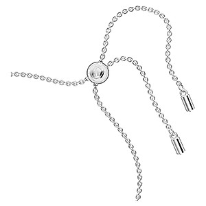 SWAROVSKI Una Bracelet, with White Crystal Pavé, Rhodium-Plated Setting and Swan Heart Design, Part of the Una Collection