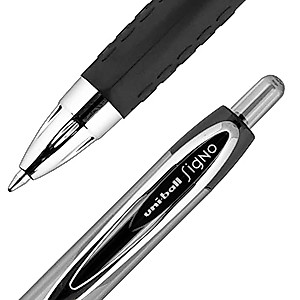 uni-ball® 207™ Retractable Fraud Prevention Gel Pens, Medium Point, 0.7 mm, Black Barrels, Assorted Ink Colors, Pack Of 4