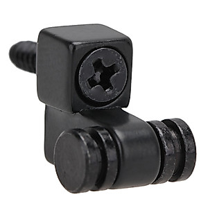 RuiLing 1 Pair Black Electric Guitar Roller String Tree Retainer,Bass String Guides with Screws Electric Guitar Accessories