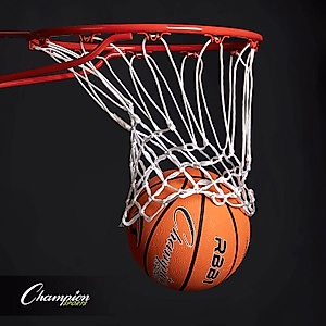 Champion Sports Rubber Official Basketball, Heavy Duty - Pro-Style Basketballs, and Sizes - Premium Basketball Equipment, Indoor Outdoor - Physical Education Supplies (Size 7, Green)