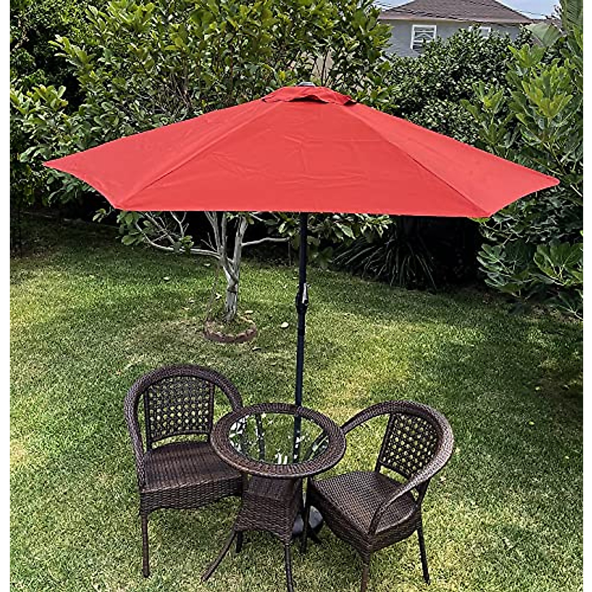 BELLRINO DECOR Replacement BRICK STRONG & THICK Umbrella Canopy for 9ft 6 Ribs BRICK (Canopy Only)