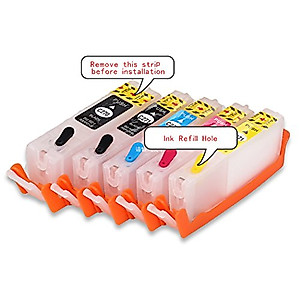 HEMEINY Empty Refillable Ink Cartridge Replacement for Canon PGI-270 CLI-271 Ink, Works with PIXMA MG5720 MG5721 MG5722 MG6820 MG6821 MG6822 MG7720 TS9020 TS8020 TS6020 TS5020 Printer