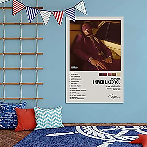 PSIMET Future Poster I Never Liked You Album Cover Wall Art Canvas for Office Decor Unframed 12'' x 18''