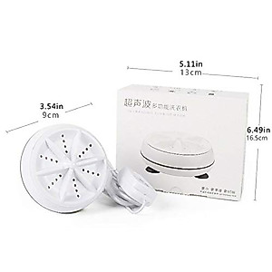 YoBuyBuy Turbo Washing Machine Portable Travel Washer Air Bubble and Rotating Mini Washing Machine,White