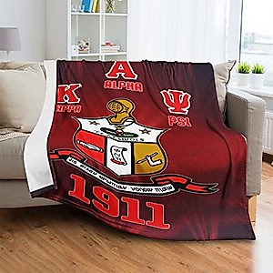 Win FaFA Gao Kappa Alpha Psi Premium Flannel Fleece Blanket Throw Blanket Textured Solid Soft Sofa Couch Cover Blanket Large Flannel Fleece Plush Throw Blanket (60''x50'')