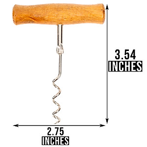 Rated Cool Wooden Sommelier Wine Bottle Opener - Pack of 2 - Easy Novelty Fun Cute Wine Wing Wood Corkscrew for Man and Women