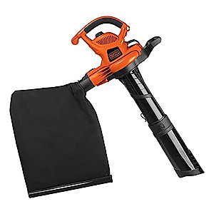 BLACK+DECKER 3-in-1 Electric Leaf Blower, Leaf Vacuum/Mulcher, Corded, 12-Amp (BV6600)