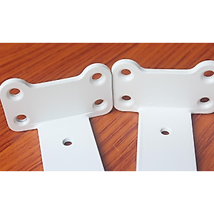 12 Pack - 5 inch White Hidden Invisible L Shelves Brackets, Floating Hidden Shelf Brackets Heavy Duty Shelf Brackets Industrial L Shelf Bracket (1/5 Inch Thicked) Iron Shelf Brackets