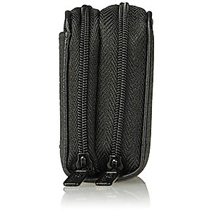 Buxton Hudson Pik-Me-Up Wizard Leather Wallet, Compact, Black