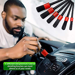 BEIJITA 11Pcs Car Cleaning Brushes,Auto Detailing Brushes Set for Cleaning Wheels, Car Interior Detailing Kit for Cars,Tire Brush,Chemical Guys, Exterior, Leather, Air Vents Car Detailing Kit