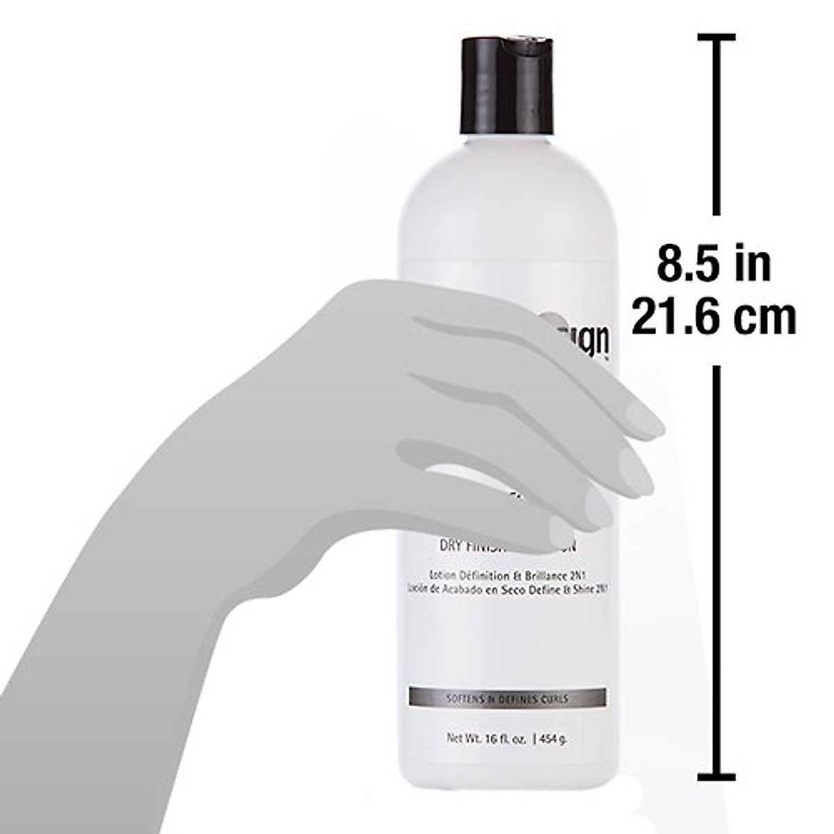 Design Essentials Define & Shine 2-N-1 Dry Finishing Lotion, for Frizzy and Curling Hair, 16 Ounce