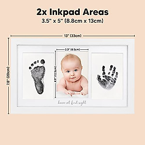 Inkless Baby Hand And Footprint Kit - Ink Pad for Baby Hand and Footprints,Dog Paw Print Kit,Dog Nose Print Kit,Clean Touch Newborn Print Kit,Baby Registry,Baby Shower Gifts,Girls,Boys (Alpine White)