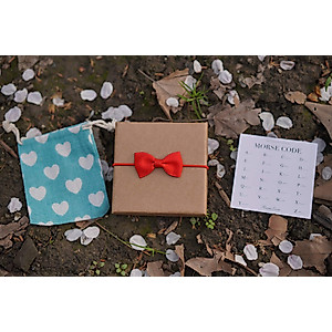 RareLove 3 Pieces BFF Friendship Morse Code Bracelet Birthday Best Friends Gift For 3 Women Blue White Tiny Pony Seed Beads Black String Bracelets