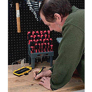 Performance Tool W9170 Precision Hobby Knife Set - 14 Blades for Various Projects with Comfortable Contoured Handle and Storage Case