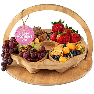 Mothers Day Gifts From Daughter, Decorative Fruit Nuts And Candy Serving Tray, Gift From Daughter Son Husband For Wife Sister Mom Grandma, Trays Set Basket Ideas Prime Delivery Food Safe Empty Baskets