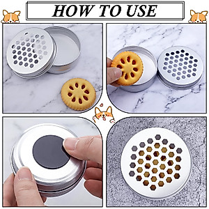 Oudain 12 Pack Dog Scent Work Tins, Dog Scent Training Box, Dog Nose Metal Container with 12 Magnetic Dots, Dog Scent Training Kit Smell Training Canisters Aluminum Cans for Dogs Training (Hexagon)