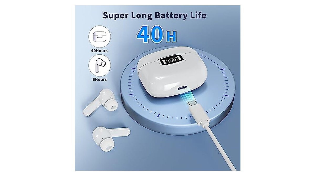 Wireless Earbuds with Noise Cancelling & Touch Control