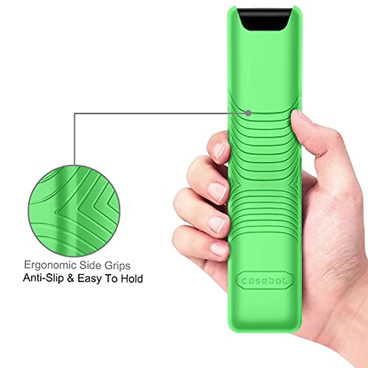 Fintie Protective Case Compatible Samsung Smart TV Remote Controller BN59 Series, CaseBot Light Weight Kids-Friendly Anti Slip Shock Proof Silicone Cover, Green-Glow in The Dark
