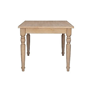 Riverbay Furniture 59" W x 35" D Transitional French Inspired Design Wood Dining Table with Spacious Table Top and Decorative Turned Legs in Light Natural Brown