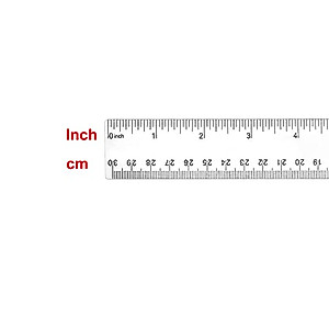 Gutyble 50Pack 12Inch Clear Plastic Ruler, for School,Office and Home