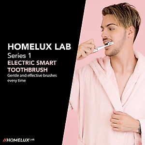 HomeLux Lab Electric Toothbrush Kids & Adults Powerful Sonic Toothbrush | 5 Modes, 3 Brush Heads, 31,800 VPM Rechargable - Kids Electric Toothbrushes for Adults - Electronic Toothbrush Electric -Pink