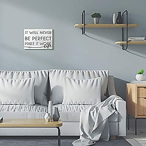 Stupell Industries Make It Work Inspirational Family Word, Design by Artist Daphne Polselli Art, 10x15, Wall Plaque