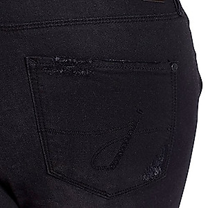 Jag Jeans Women's Mera Skinny Ankle Jean, Black + Destroy, 10