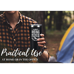 Onebttl Riding Instructor Gifts, Riding Instructor Thank You Gifts, 20oz/590ml Stainless Steel Insulated Tumbler with Lid - for Birthday, Christmas