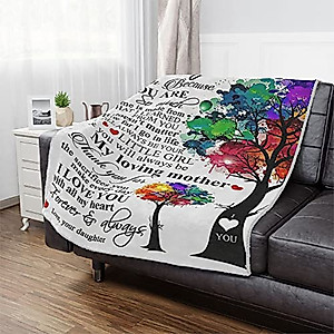 Soft Fleece Mother Blanket for Mom, from Daughter, Warm Throw Blanket, Birthday Gifts for Mom 50" x 60"