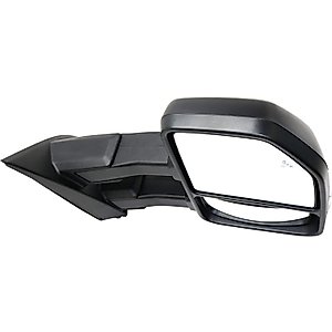 Kool Vue Power Heated Towing Mirrors for Ford F-150 2015-2018 Power Fold With Signal Light, Blind Spot Light, Memory & Puddle Lamp; Without Auto-Dimming Textured Pair