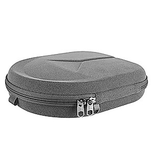 Geekria Shield Headphones Case for Foldable Over-Ear Headphones, Hard Shell Travel Carrying Bag, Compatible with Soundcore, JBL, Bang&Olufsen, Sony Headsets (Microfiber Grey)