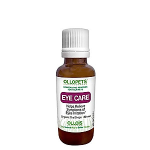 OLLOPETS Eye Care, Organic Homeopathic Remedy for All Pets, 1 Fl Ounce