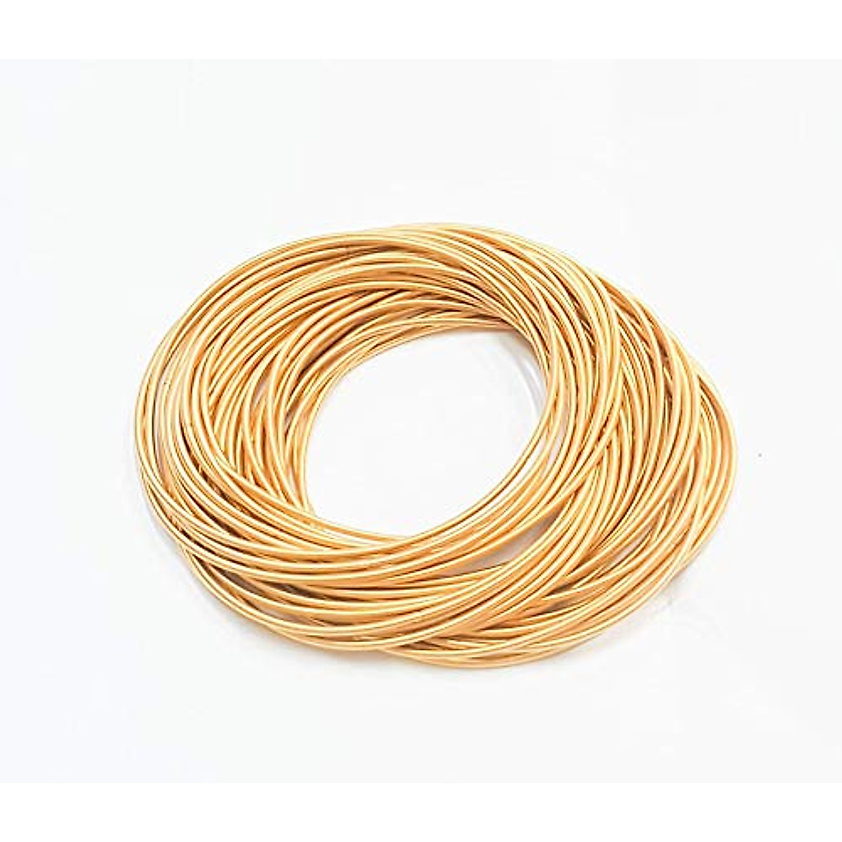 Gold Guitar String Coil Bracelets Stack Stainless Steel Set Layered Thin