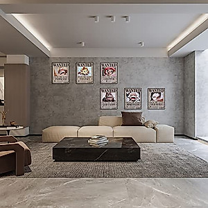 CNMLGB 11 PCS Nika Luffy 3 billion Wanted Bounty Paper Poster 10 Straw Hat Pirates Crew Zoro Sanji Nami Usopp Chopper Robin Franky Brook Jinbei 1 PC Flag (11×8 in)