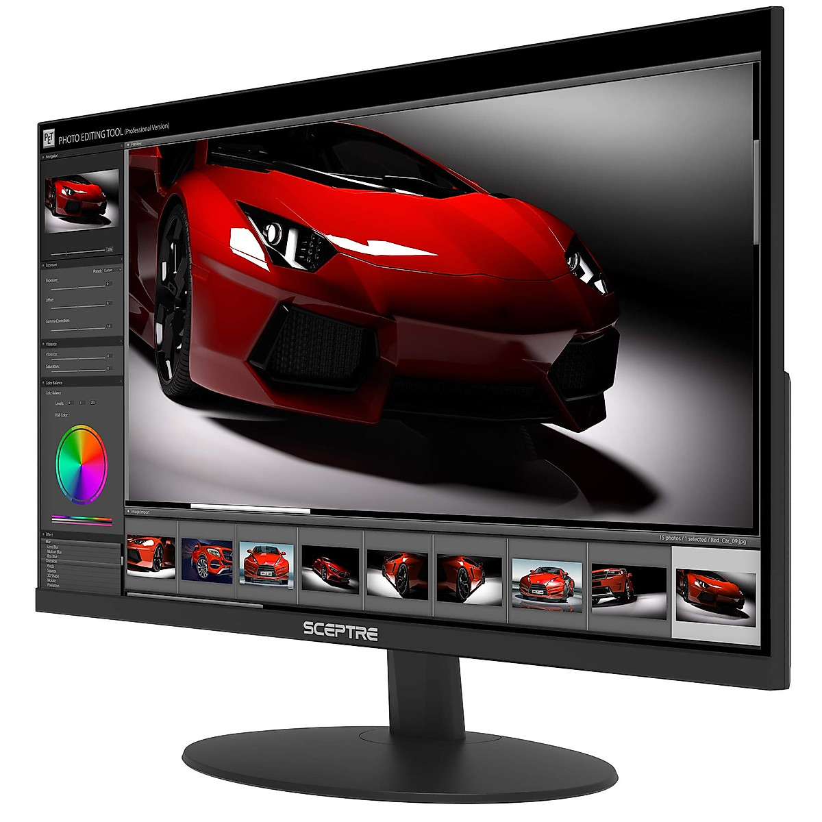 Sceptre 20 inch 1600x900 75Hz LED HD Monitor HDMI VGA Build-in Speakers, Brushed Black 2019 (E205W-16009A)