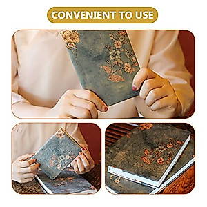 LUOZZY Cloth Book Cover Adjustable Notebook Cover A6 Cloth Book Sleeve Flower Print Washable Book Protector