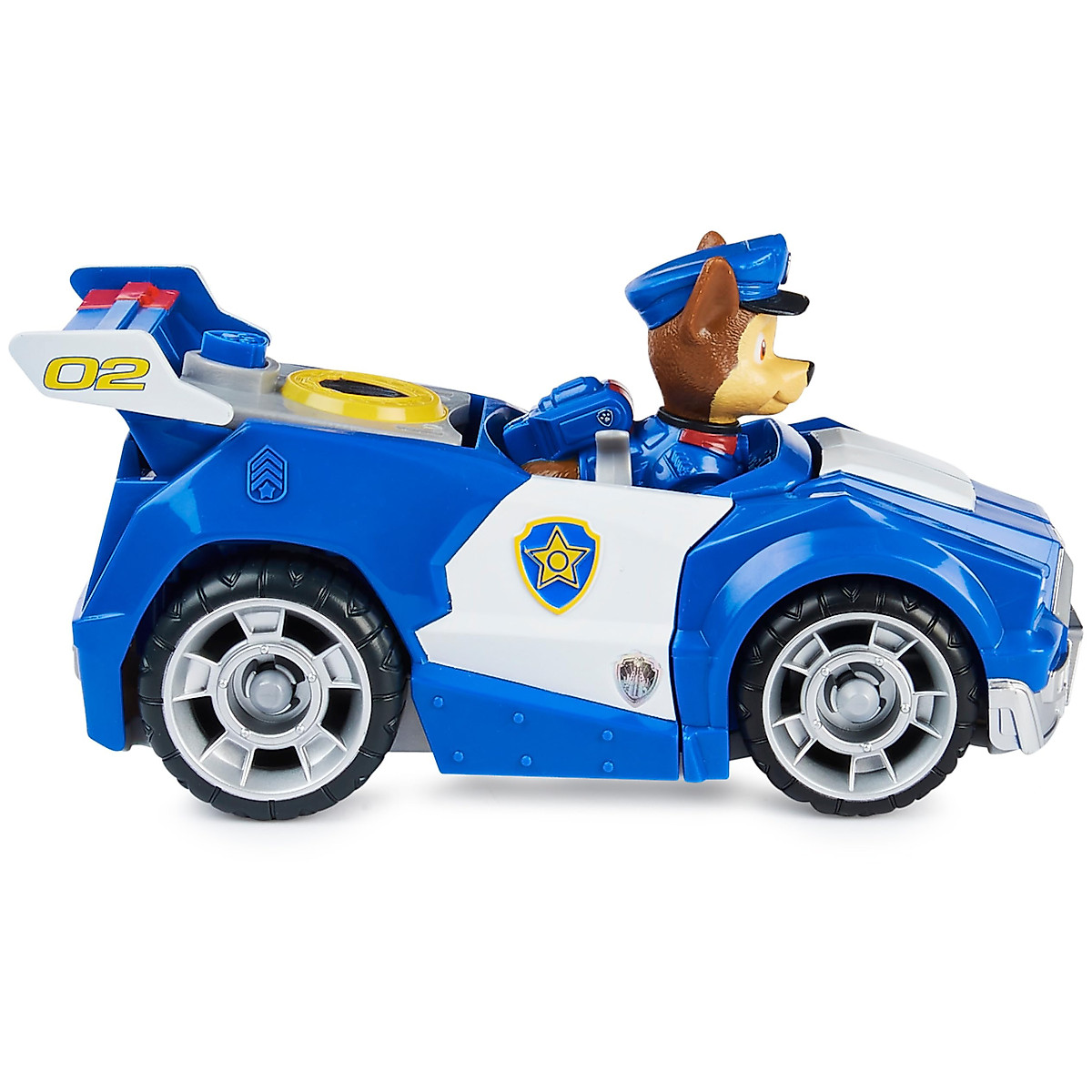 Paw Patrol, Chase’s Deluxe Movie Transforming Toy Car with Collectible Action Figure, Kids Toys for Ages 3 and up