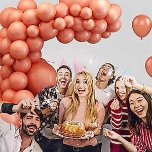 Orange Balloons, Retro Orange Garland Arch Kit, Round Shape Plain Party Balloons Pack, Orange Balloons Garland Kit for Kids Girls Birthday Wedding Baby Shower Festival Party Decorations