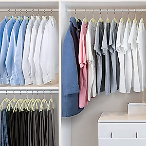 IEOKE Velvet Clothes Hangers, 50-Pack No Shoulder Bumps Suit Hangers Ultra Thin Space Saving 360 Degree Swivel Heavy Duty Hook Durable Hangers for Sweaters,Coat,Jackets,Pants,Shirts,Dresses (Ivory)