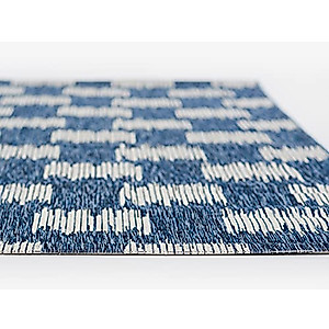 Novogratz by Momeni Villa Turin Blue Indoor/Outdoor Area Rug 2' X 3'