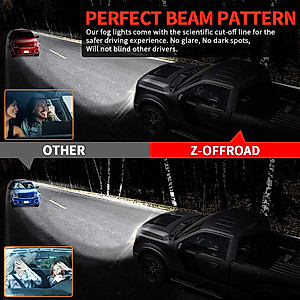 Z-OFFROAD DOT Approved LED Fog Lights for 2006-2014 Ford F150 2006 2007 2008 2009 2010 2011 2012 2013 2014 F150, Bumper Driving Lamp Set Assembly Kit - Black