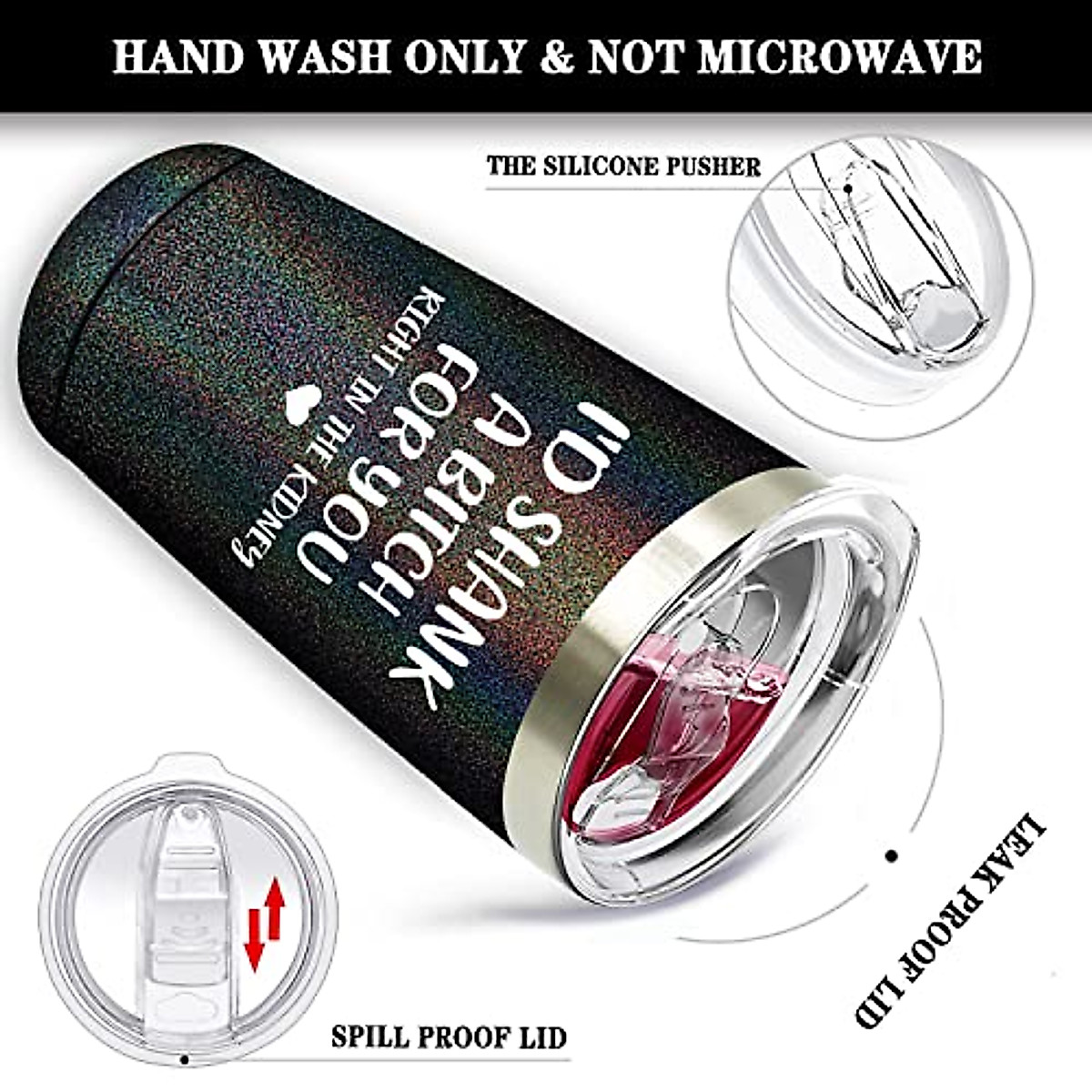 BIRGILT Best Friend Gift for Women - Funny Friendship Birthday Gifts for Friends Female, Bestie, BFF - Sister Gifts from Sister - 20oz Vacuum Insulated Wine Tumbler with Keychain