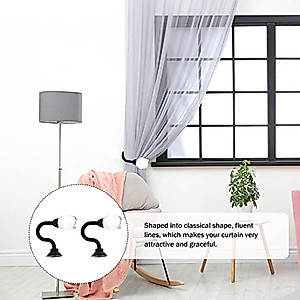 Healifty Curtain Ties Crystal Rose Flower Wall Decorative Tieback Hooks Curtain Tassel Hanger Holder Clothes Hat Towel Coat Hanger Hook for Home Decoration Curtain Tiebacks