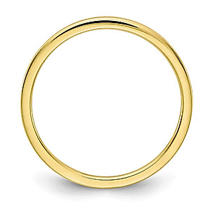 Solid 10k Yellow Gold 1.2mm Flat Stackable Band Thin Wedding Anniversary Ring Size 6.5